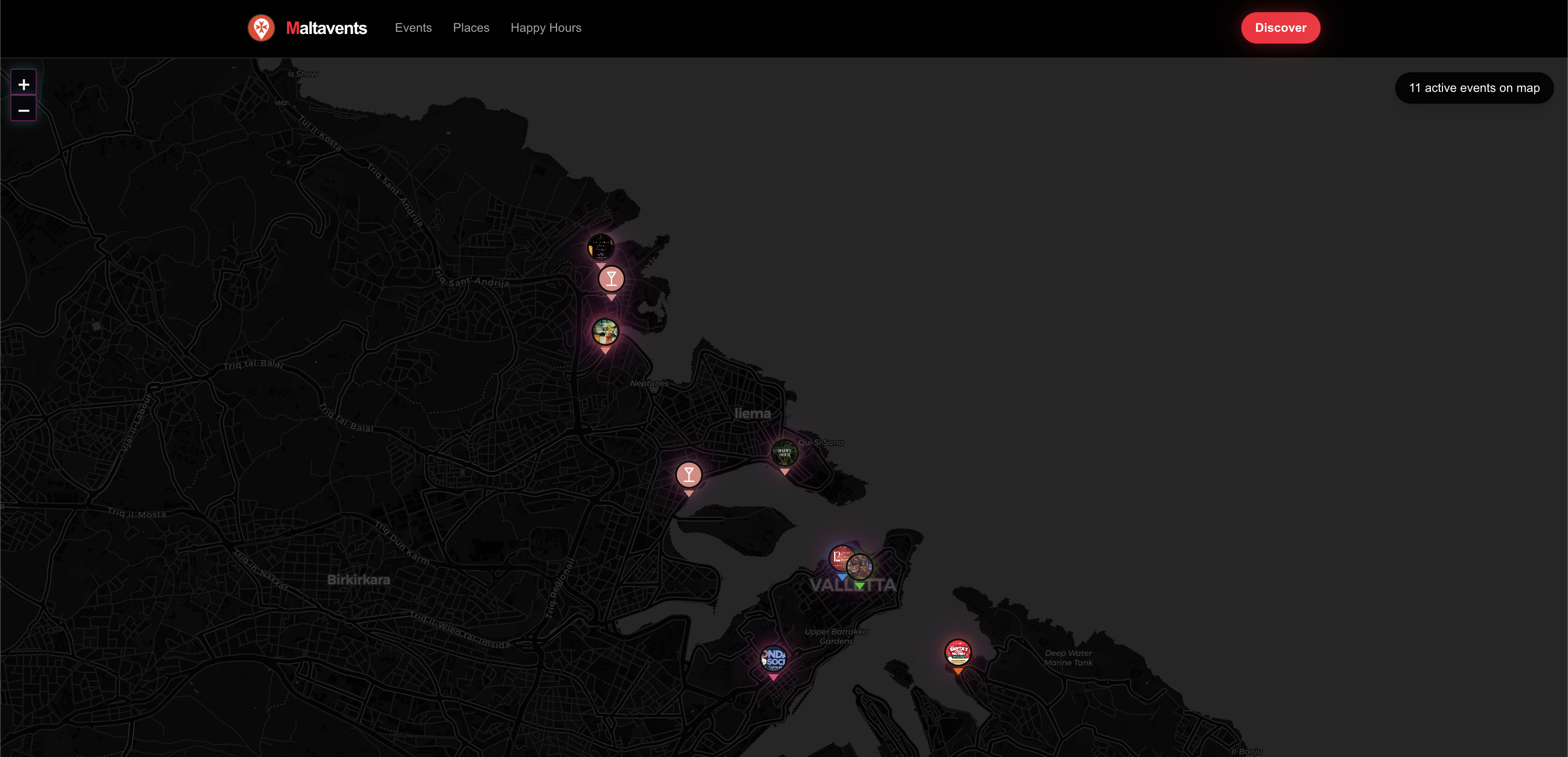 Malta Event Map | Live Parties, Concerts & Nightlife Spots